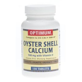 Bottle of GENERIC OTC Oyster Shell Calcium with Vitamin D Tablets OTC1