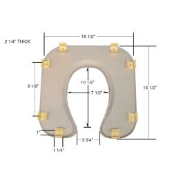Padded Seat Replacement for 11125KD Steel Drop-Arm Commode, Drive