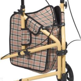 Tote Bag Plaid 3 Wheel Walker Rollator Drive Medical 823