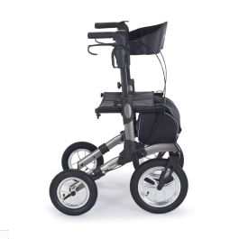 Black Gray All Terrain Outdoor Walker Rollator Commodita COM942