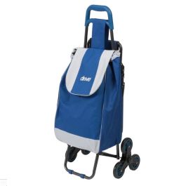 Drive Deluxe Rolling Shopping Cart with Seat, Blue 607bl