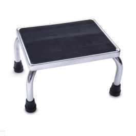 Medline Chrome Foot Stools with Rubber Mat MDS80430I