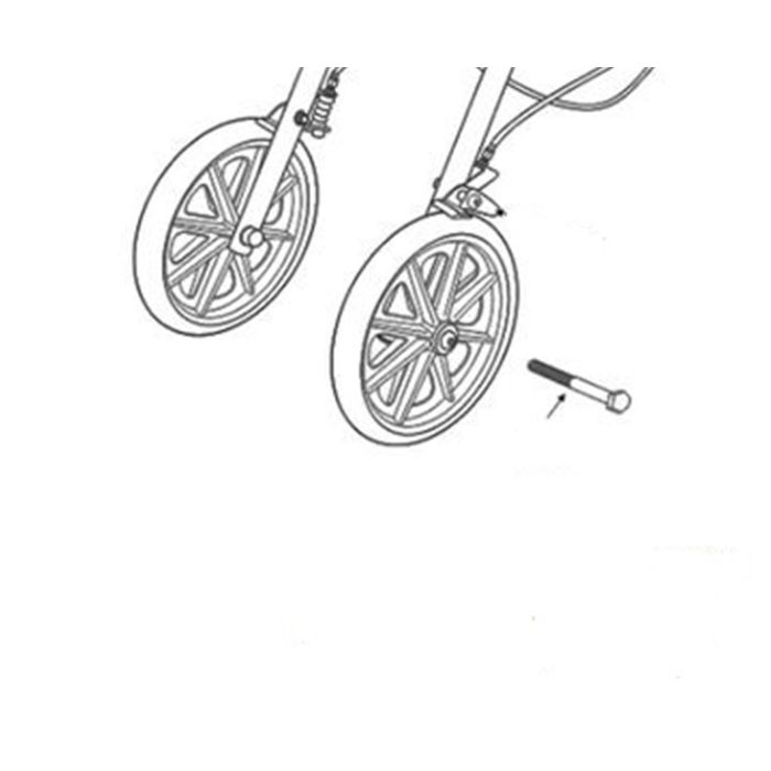 Rear Axle Bolt for Rollator Walkers 750,780 by Drive Medical