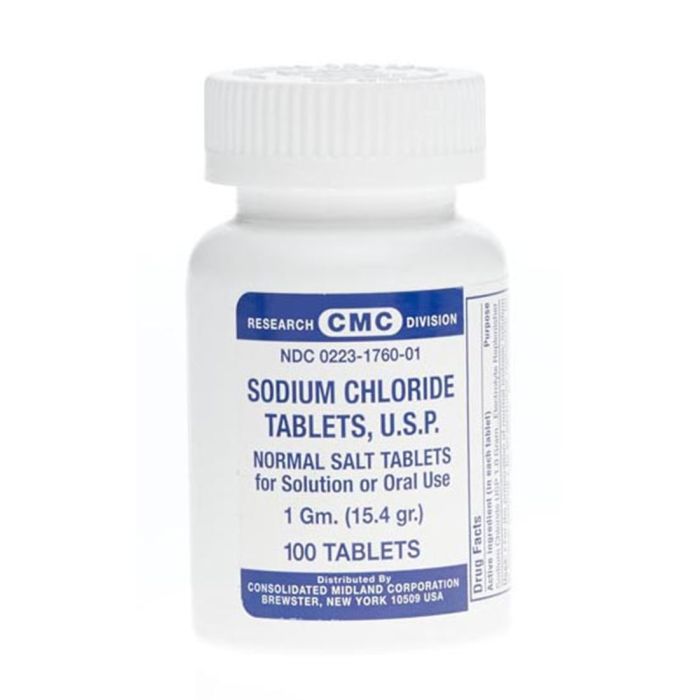 Box of GENERIC OTC Sodium Chloride Tablets OTC176001N
