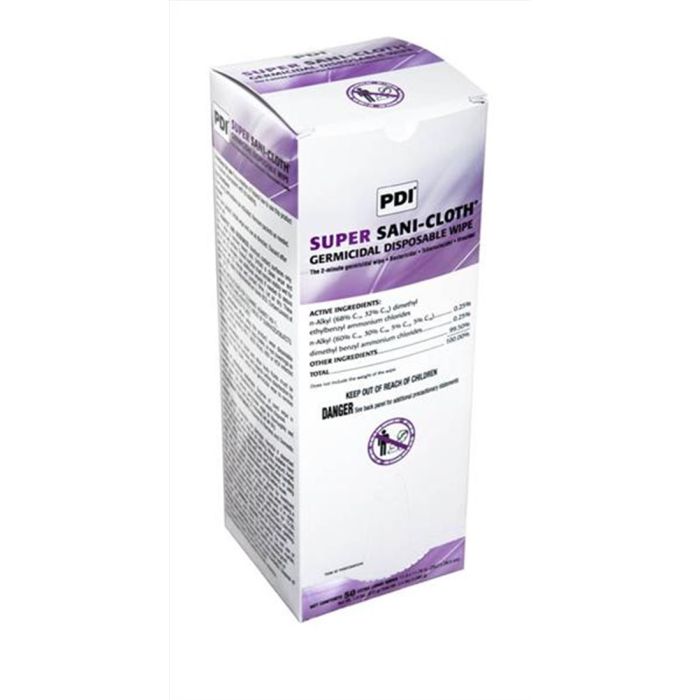 Box of PDI, INC Super Sani Cloth Germicidal Disposable Wipes PDI Inc.