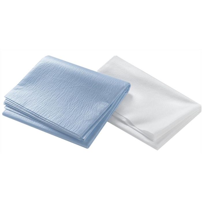 Case of Medline Disposable Polypropylene Fitted Stretcher Sheets Blue