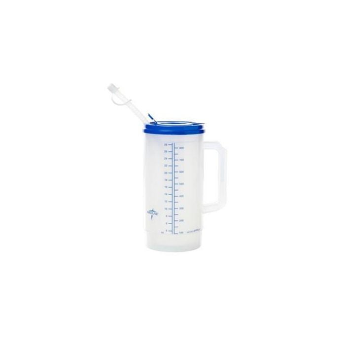 Five Pack Medline Insulated Carafes Clear Blue Lid DYC80540PH