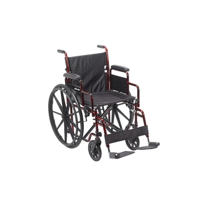 Red Rebel Lightweight Wheelchair Drive Medical rtlreb18dda-sf