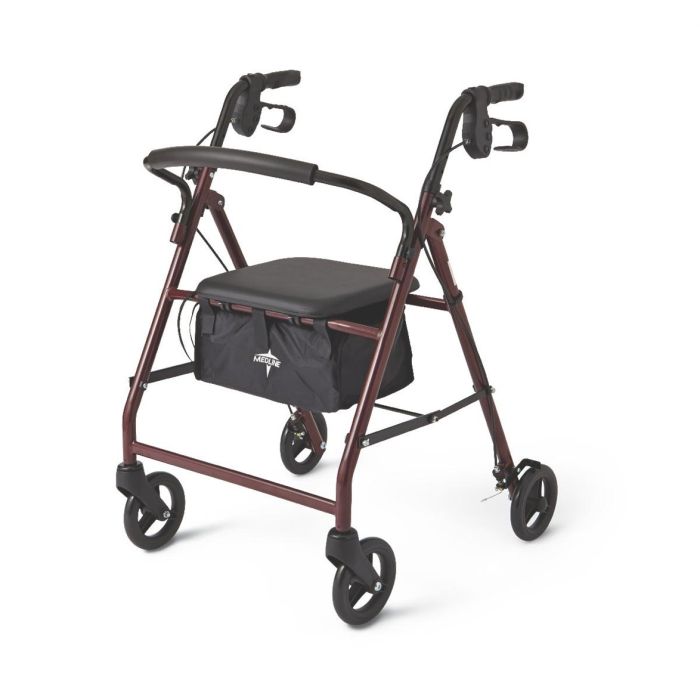 Medline Basic Steel Rollators Red MDS86850ES