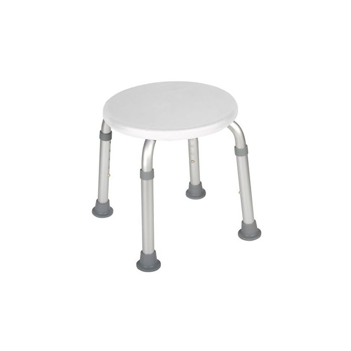 Adjustable Height Bath Stool White Drive Medical rtl12004kd