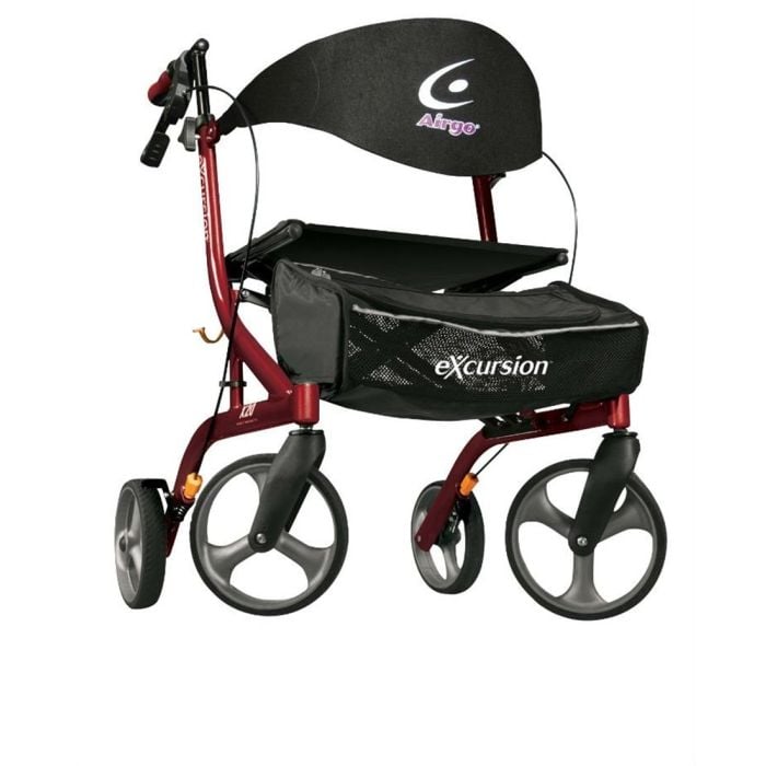 Airgo eXcursion X20 (Red) Lightweight Side-fold Rollator by Hugo 700-9