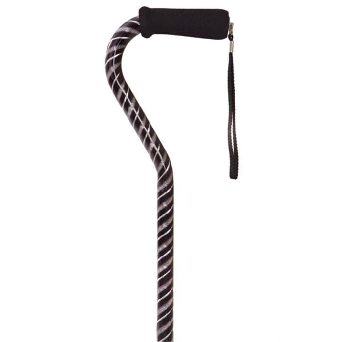 Laser Cut Offset Cane - Black Essential Medical W1580BK