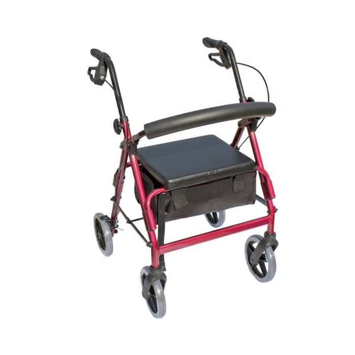 Red Blazer 4 Wheel Walker - Essential Medical W1630R-12