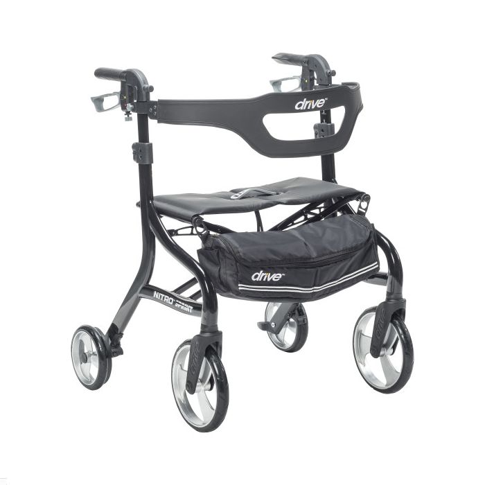 Nitro Sprint Heavy Duty Walker Rollator | Drive Medical 102662BK-HD