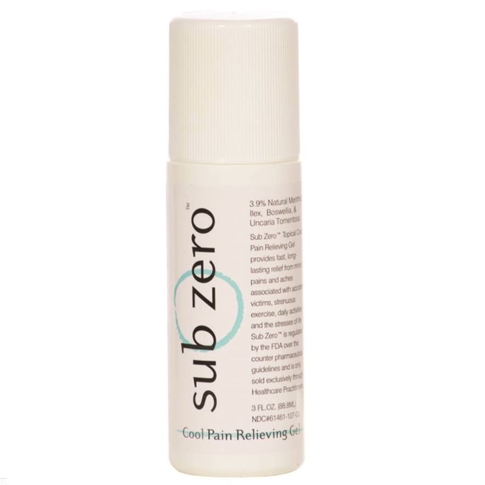 Sub Zero Topical Analgesic: Cool Pain Relieving Gel- 3oz Roll On-Curre