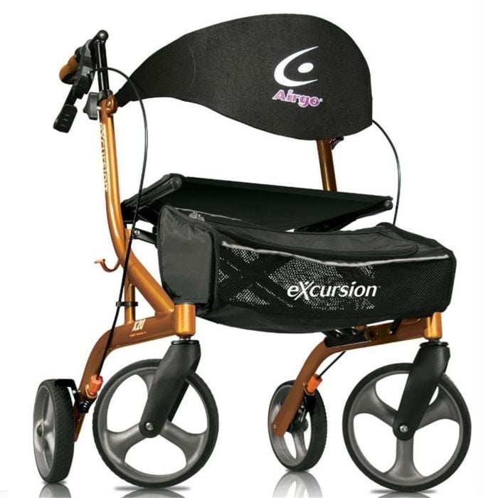 Airgo eXcursion X20 (Orange) Lightweight Side-fold Rollator by Hugo 70