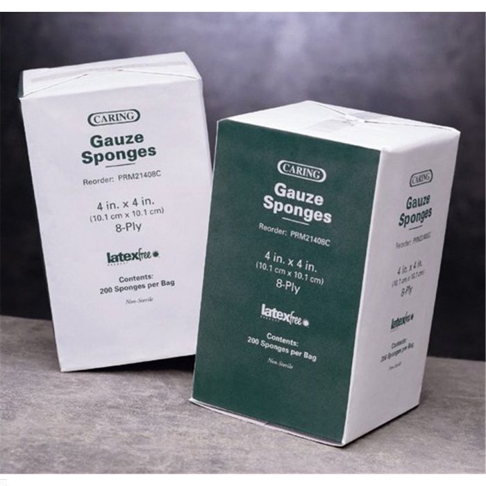 Case Medline Caring Woven Non Sterile Gauze Sponges PRM21408C