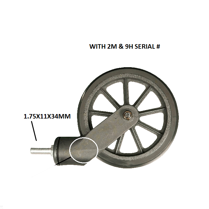 Front Caster Assembly Model 726,R726 Serial Number 2M 9H 9502M72601